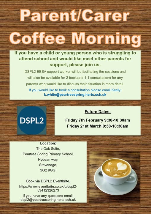DSPL2 - SEND coffee morning, Stevenage | Hertfordshire County Council