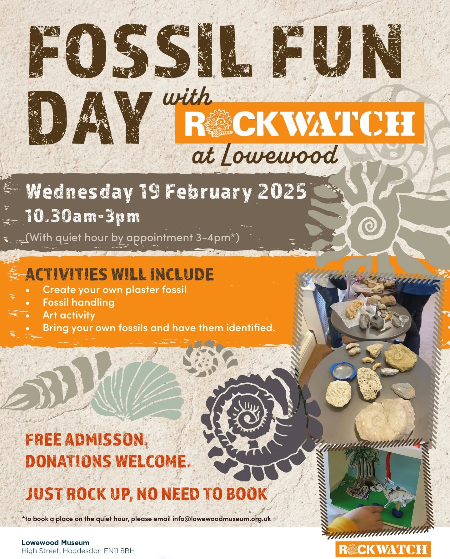 Half term: Fossil Fun Day at Lowewood Museum, Hoddesdon | Hertfordshire ...